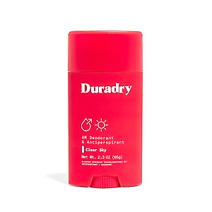 Duradry Antiperspirant Deodorant for Women and Men - Anti Sweat Maximum Strength Deodorant, Excessive Sweat Protection for Armpits, Naturally Neutralize Odor - Clear Sky, 2.3 Oz