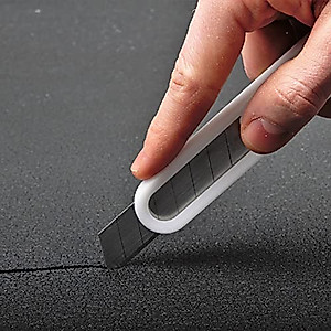 25MM Heavy Duty Utility Knife, Box Cutter SK-5 Retract Blades, Snap-Off Cutters with Rubber Grip for Cardboard, Boxes, DIY Crafts (40-Pack Replacement Blades)