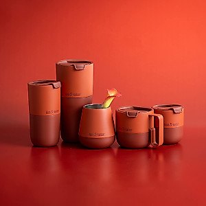 Klean Kanteen Rise Lowball Tumbler - Dishwasher-Safe Stainless Steel Tumbler for Hot & Cold Beverages - Features Splash-Proof Flip Lid - 10 oz, Autumn Glaze