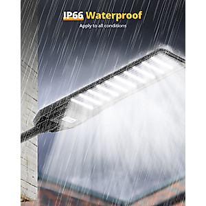 BNT [2023 Upgrade] 800W Solar Outdoor Lights, 6500K 80000LM Solar Street Lights Outdoor with IP66 Waterproof, Dusk to Dawn Solar Flood Lights Outdoor Motion Sensor for Yard, Garden, Path