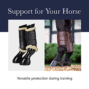 LeMieux Grafter Brushing Horse Boots - Protective Gear and Training Equipment - Equine Boots, Wraps & Accessories (Black - XLarge)