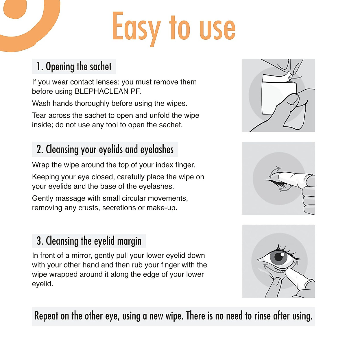 Blephaclean 60 Sterile Eyelid Wipes For Blepharitis Freepost