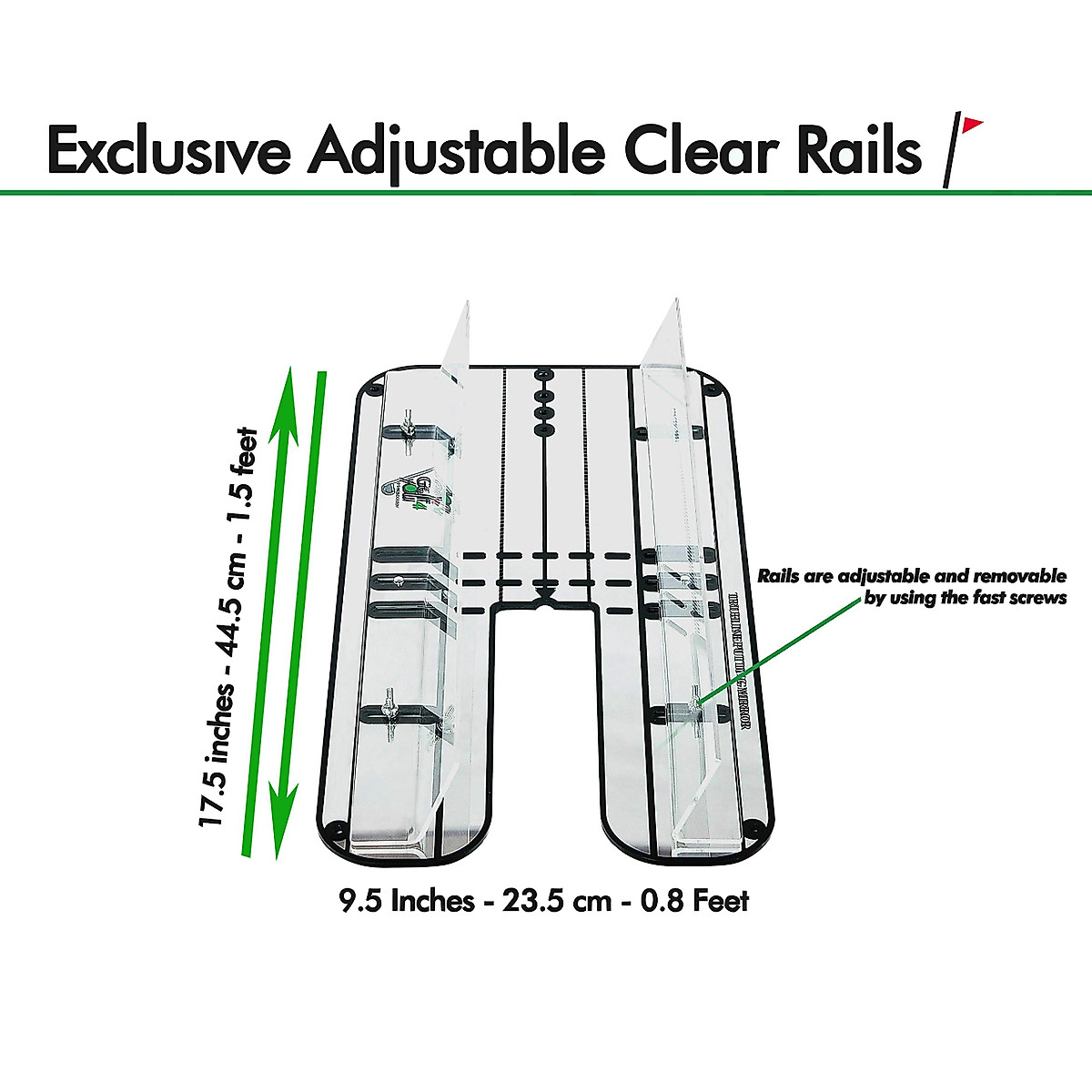 Premium Golf Alignment Mirror - All in One Value Pack Golf Putting Practice Aids ​to Improve All Aspects of Your Short Game