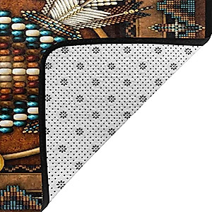Soft Area Rug for Living Room,Native American Style,Large Floor Carpets Doormat Non Slip Washable Indoor Area Rugs for Bedroom Kids Room 3 x 5Ft