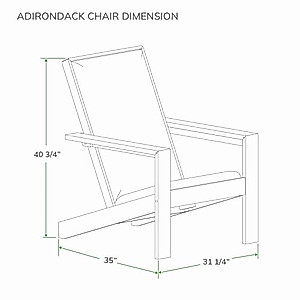 Cambridge Casual Napa Wood Outdoor Adirondack Chair, Natural Teak/Textiline Tan