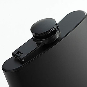 YWQ 6 Pcs Hip Flask for Liquor Matte Black 8 Oz Stainless Steel Leakproof with Funnel, Great Gift Idea Flask