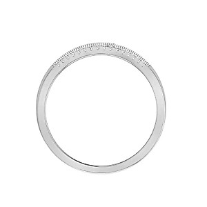 Eternal Bliss 1/5 cttw Round & Princess Natural Diamond Ladies Engagement Wedding Bridal Set in 10K White Gold (7)