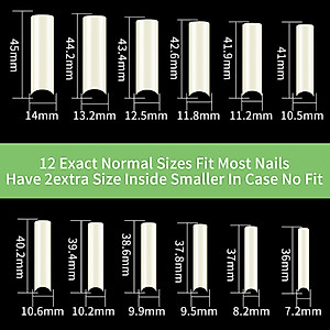 KOXXIAMOQ 240 Pcs Square Nail Tips, natural Extra Long No C Curve XXL Tapered Square Half Cover on Nail Tips Traceless for Acrylic Salon (natural)