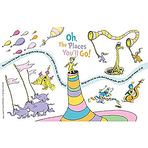 Tervis Dr. Seuss Oh the Places You'll Go Made in USA Double Walled Insulated Tumbler Travel Cup Keeps Drinks Cold & Hot, 16oz, Classic