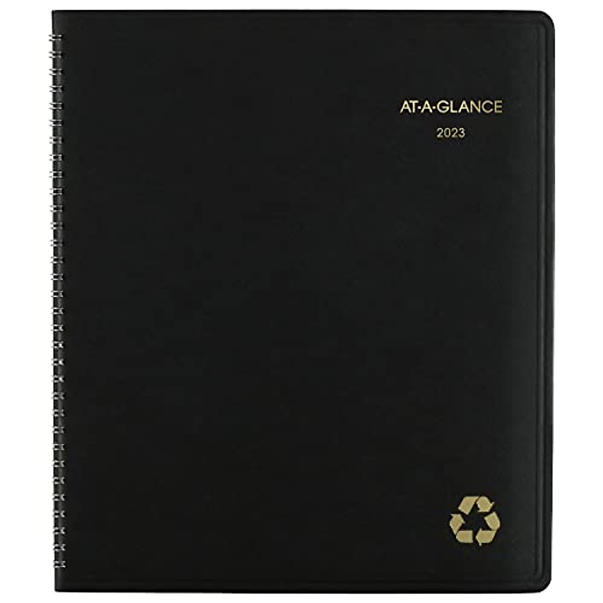 AT-A-GLANCE 2023 Monthly Planner, 9" x 11", Large, Recycled, Monthly Tabs, Black (70260G05)