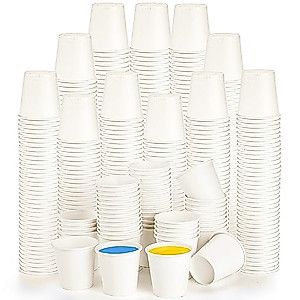 Nicunom 1000 Pack 2 oz Bathroom Cups, Mini Disposable Paper Cups Paper Sampling Cup Mouthwash Cups Espresso Cups, Small Paper Cups for Party Picnic Barbecue Event Travel, White