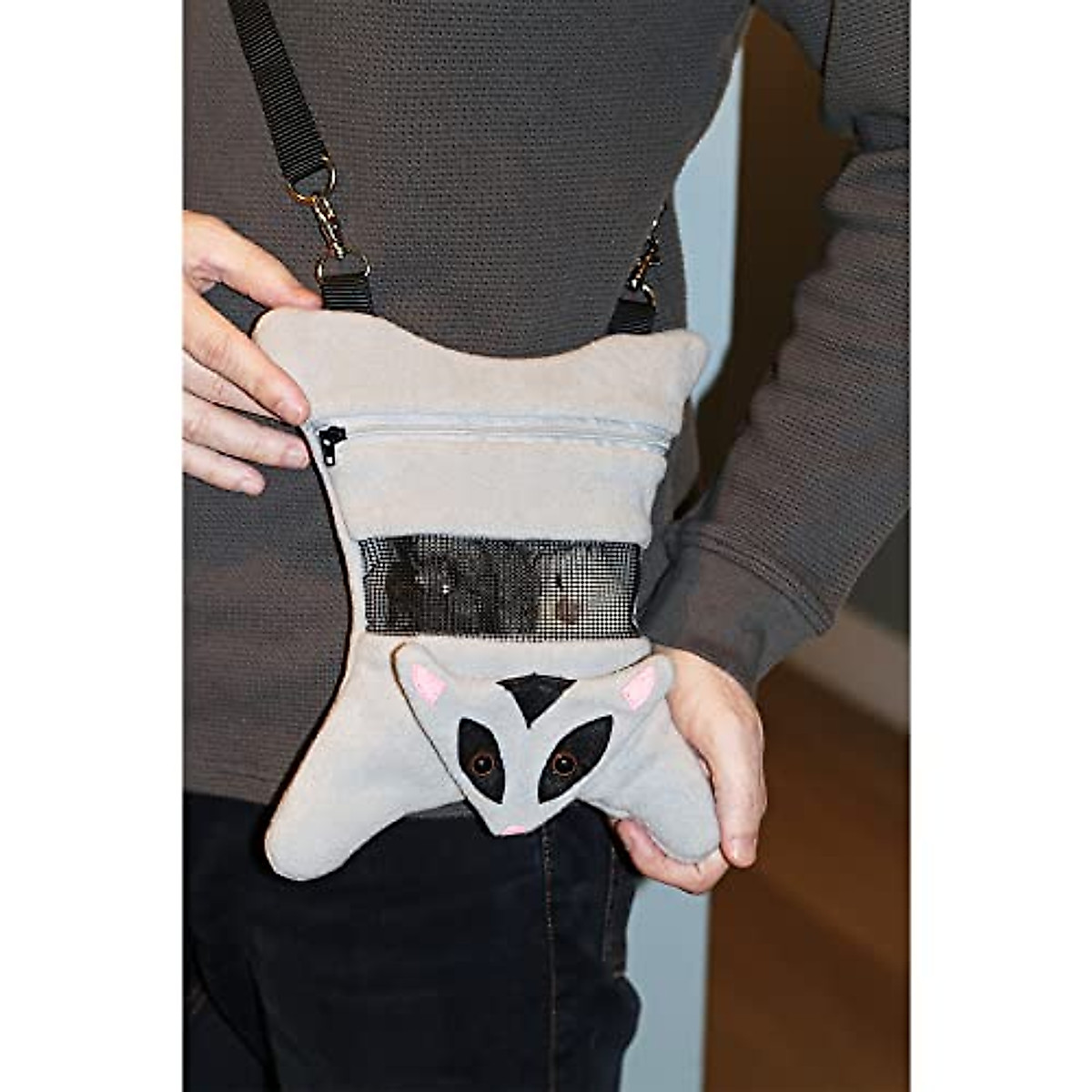 Glider Bonding Pouch - Carry Bonding Pouch for Sugar Gliders, Rats, Ferrets, Chinchillas, Squirrels, Marmosets, Hamsters, Gerbils & Small Animals