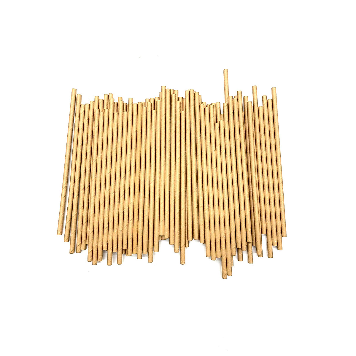 GDMINLO 100 Kraft Biodegradable Paper Straws co-Friendly Biodegradable Drinking Straws Bulk for Party Supplies, Bridal/Baby Shower, Birthday, Mixed Drinks, Weddings, Restaurant, Food Service