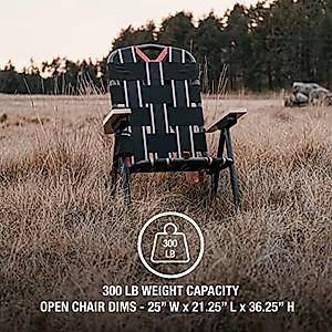 CleverMade Sequoia Folding Backpack Chair; 5 Recline Position Chair Great for Beach, Camping, and Picnics; Made From Recycled Materials, Black Obsidian