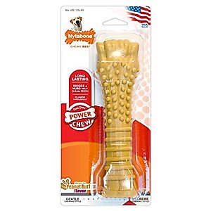Nylabone Power Chew Dog Toy - Dog Toys for Aggressive Chewers - Indestructible Dog Toys for Aggressive Chewers Large Breed - For Extra Large Dogs - Peanut Butter X-Large/Souper (1 Count)