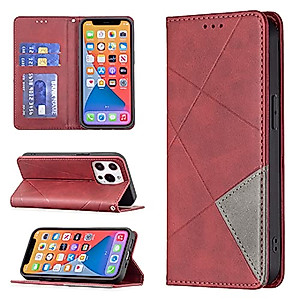 Fansipro Wallet Folio Case for SAMSUNG Galaxy A40, Premium PU Leather Slim Fit Cover for Galaxy A40, 2 Card Slots, 1 Transparent Photo Frame Slot, Easy Fit, Red