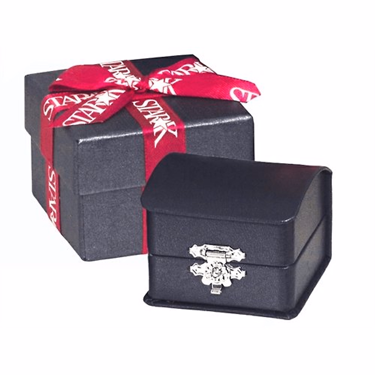 Star K Created Sapphire Drop Pear Shaped Pendant Necklace 14 kt White Gold