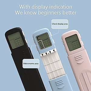 Xumeili Pocket Ukulele Chord Practice Tool, Portable Guitar Neck Train-er with Rotating Chord Chart Mini Guitar for Beginners