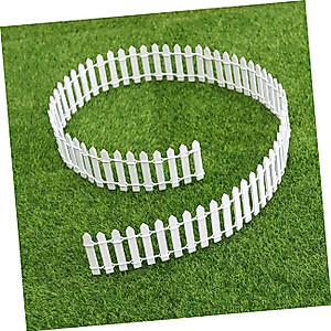 Happyyami 8 Pcs Fence Landscaping Props Mini Fence Fairy Garden Decor Terrarium Decor Glass Containers Landscape Fence Mini Wooden Fence Solid Wood Statue Toy Decorate Decorations White