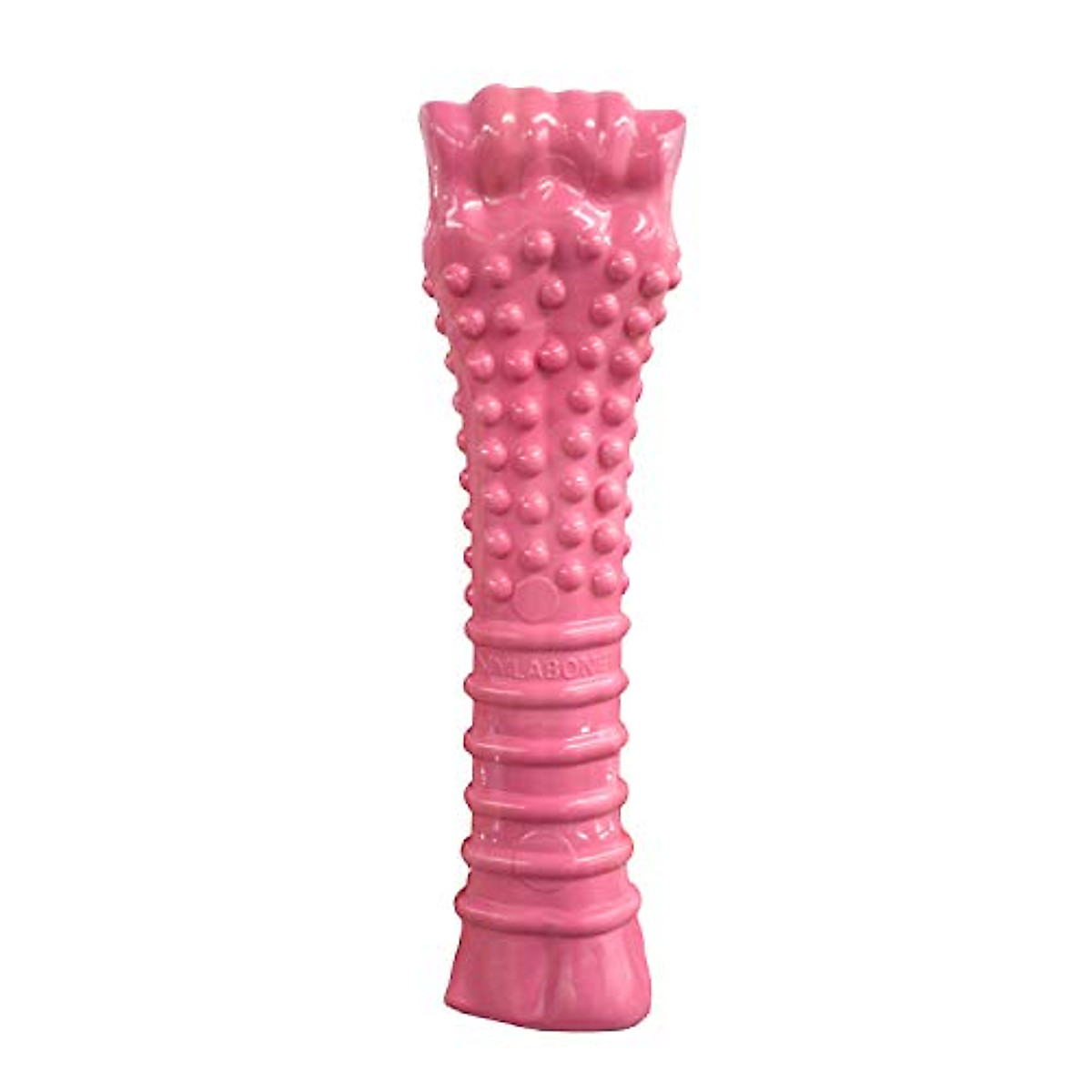 Nylabone Power Chew Textured Pink Breast Cancer Awareness Chew Toy - Tough and Durable Dog Bone for Aggressive Chewers - Chicken Flavor, X-Large/Souper (1 Count)