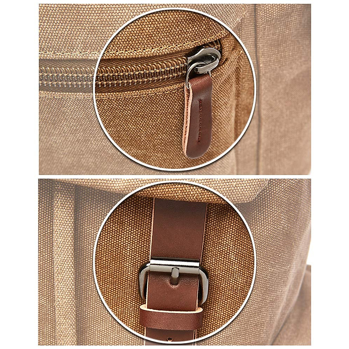 DRF Canvas Backpack Unisex Vintage Daypack for Laptop 15'' BG90 (Brown)