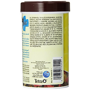 Tetra TetraMin Plus Tropical Flakes 2.2 Ounces, Nutritionally Balanced Fish Food, With Added Shrimp