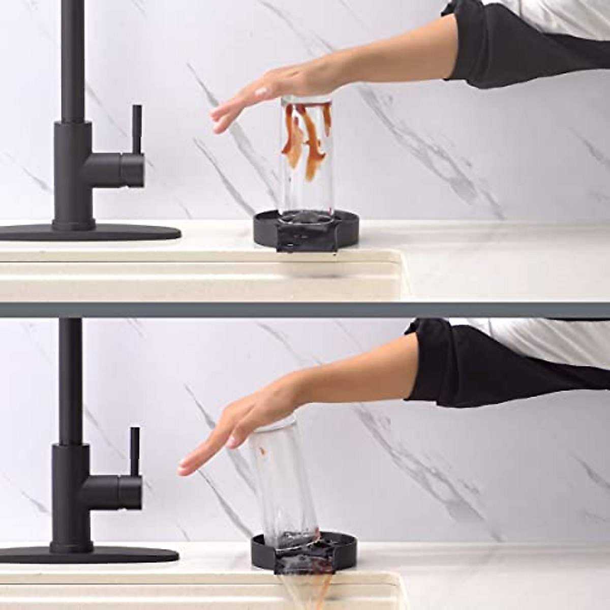 Faucet Glass Rinser, Kitchen Sink Glass Rinser Beer Bar Cup Bottle Glass Rinser Washer Cleaner Kitchen Sink Attachment Accessory for Home KTV Bar Restaurants Cafes