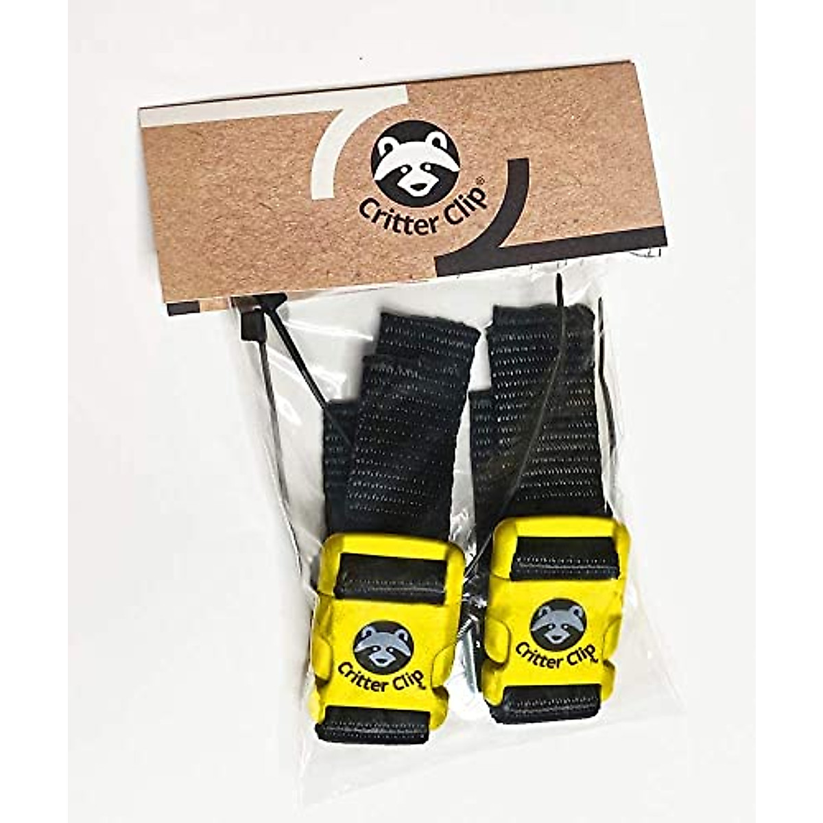 Critter Clip Universal Lid Locking System for Outdoor Garbage Cans to Stop Raccoons, Pets and Wind. Simple to Install Kit, Heavy Duty Lid Lock, Easy Single Hand Release.