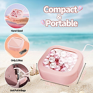 Inovat Hair Tie Organizer, 6 Pcs Small Portable Hair Tie Storage Holder Qtip Dispenser for Hair Tie Accessories, Small Items Holder Containers for Home Office Outdoor Travel Organizer, Pink&White