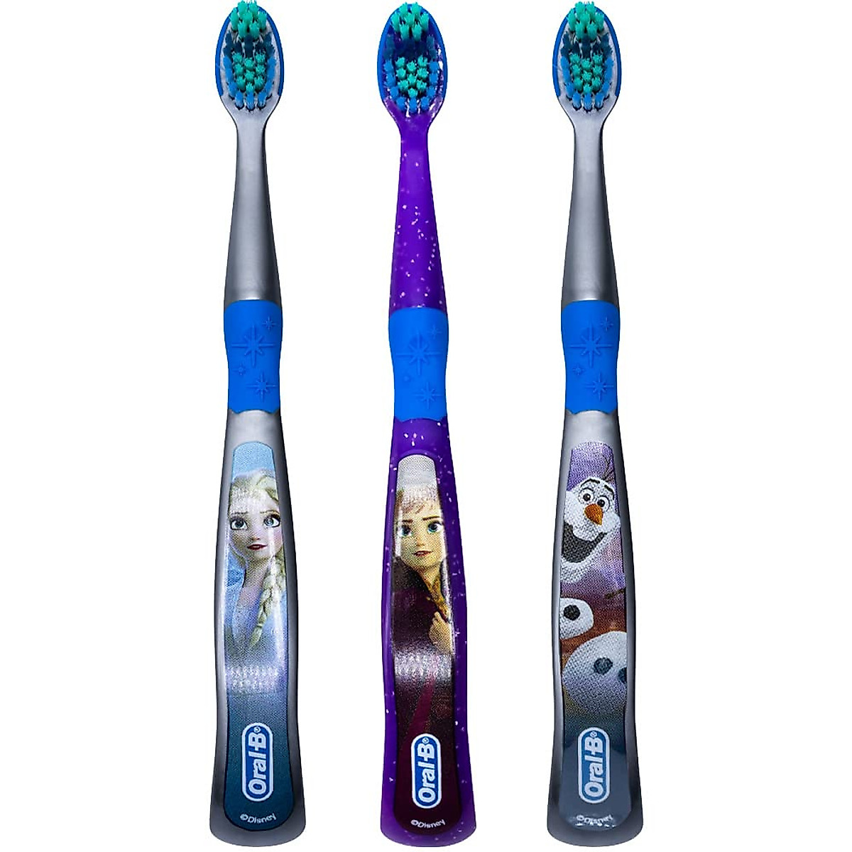 Oral-B Disney Frozen Toothbrush, 3+ YRS, Extra Soft (Characters Vary) - Pack of 3