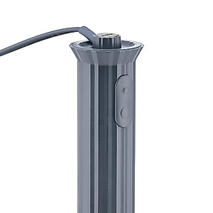 Alessi Plissé MDL10SG/US - Hand Blender with Measuring Jug, Whisk and Chopper in Thermoplastic Resin, US Plug ‍200W, Grey