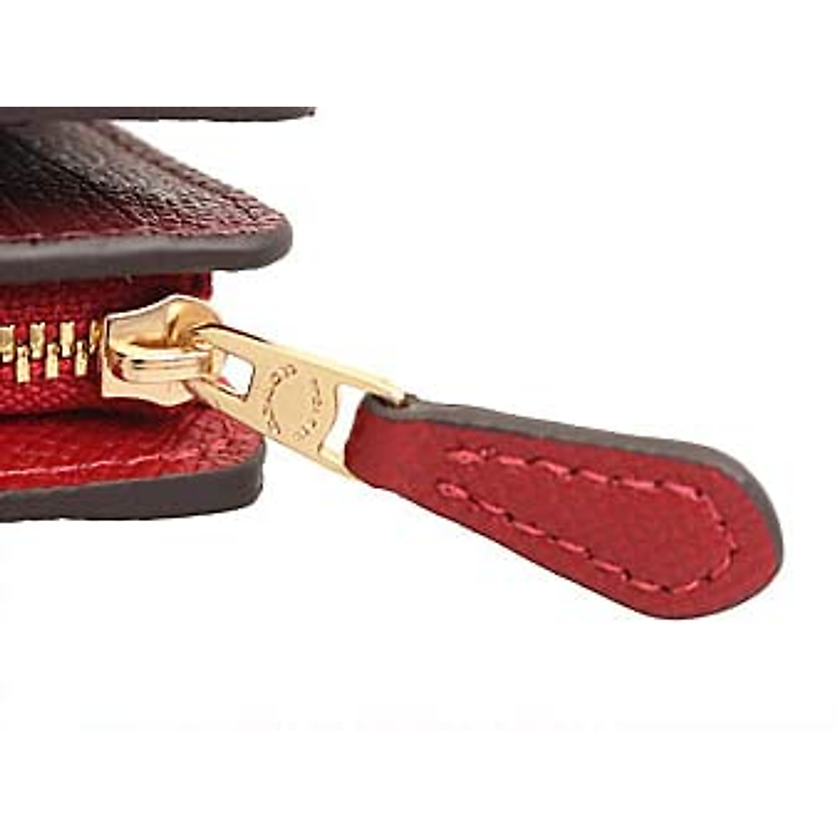 Coach Crossgrain Leather Medium Corner Zip Wallet Style No.6390 Red