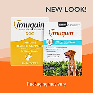 Nutramax Imuquin Immune Health Supplement Powder for Dogs, with Beta Glucans, Marine Lipids, Vitamins and Minerals, 30 Packets