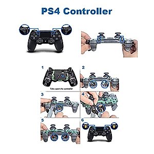 MMOBIEL Full Button Replacement Kit Compatible with Playstation 4 PS4, PS4 Slim, PS4 Pro Dualshock 4 Controller Incl. Screwdriver and Opening Plectrum Matte Black