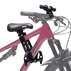 Kids Ride SHOTGUN - Original - MTB Bike Seat and Handlebar Combo - Front Mounted Child Bike Seat - Frame Mounted - Kids 2-5 Years. Original Design.