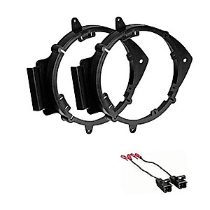 ASC 6+-Inch 6" 6.5" 6.75" Car Speaker Install Adapter Mount Bracket Plates and Speaker Wire Connectors for Select GM Chevrolet GMC Pontiac Saturn Vehicles - Compatible Vehicles Listed Below