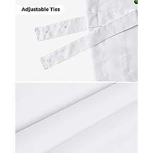 Tie Up Valance Curtain for Kitchen Windows, Happy St Patricks Day Clover Dwarf Gold White Window Curtain Valance with Adjustable Strap Window Treatment for Cafe Bathroom, 60"x18", 1 Pane