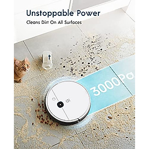 Yeedi vac Robot Vacuum with Advanced Mapping, 3000Pa Powerful Suction,Virtual Boundary, Carpet Boost, App ControlIdeal for Hard Floor, Carpet and Pet Family k650 Upgraded
