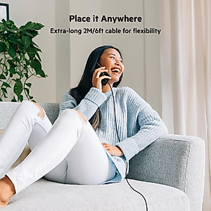 Belkin 7.5W Magnetic Portable Wireless Charger Pad, Magsafe Compatible, iPhone 14, 13, 12, 11, XS Max, X, 8, 7, 6s, 6, Plus - 6.6ft/2M Long Cable