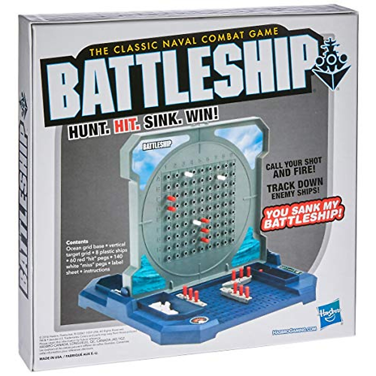BATTLESHIP Hasbro Gaming: Battleship Classic Board Game Strategy Game Ages 7 and Up For 2 Players