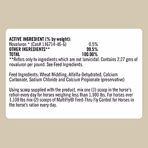 Formula 707 MultiFly Feed-Thru Fly Control Pellets for Horses - Palatable & Safe Fly Population Reduction (5 lb Bag - 91 Servings)