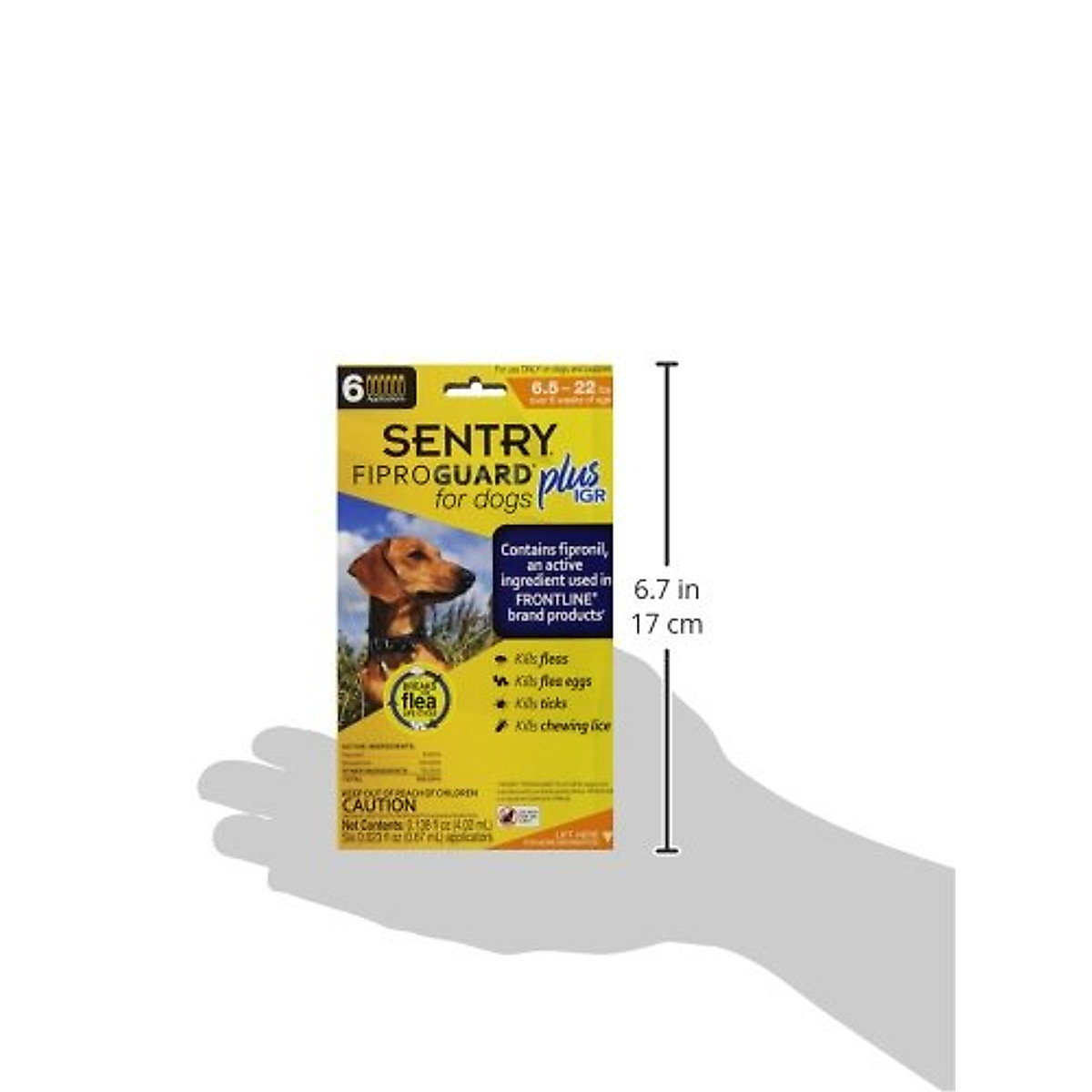 Sentry 6 Count FiproGuard Plus Dog Flea and Tick Drop, 22-Pound - Discontinued