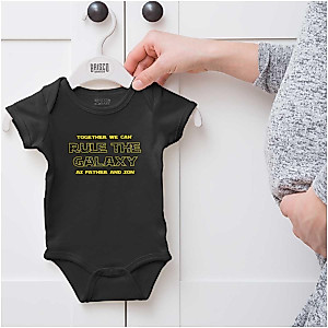 Brisco Brands Together We Rule Galaxy Father Son Baby Romper Boys or Girls