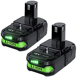 Bonacell 2Pack 【Upgrade】 18V 3800Ah Replacement Battery for Ryobi 18V Lithium Battery ONE+ Plus P102 P103 P104 P105 P106 P108 P107 P109 for Cordless Power Tools