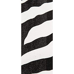 FABRICS FOREVER – Contemporary Faux Leather Collection - Zebra Black White Vinyl Fabric Material Faux Leather Sheets for DIY, Crafts…