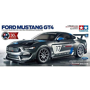 Tamiya 58664 1/10 RC Ford Mustang GT4 Race Car Kit, with TT-02 Chassis