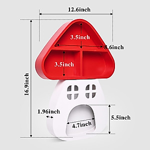 Lenkyin Floating Mushroom Shelf Cute Mushroom Wall Decor Cottagecore Shelf for Wall Fairy Core Cottage Core Room Decor for Nursery