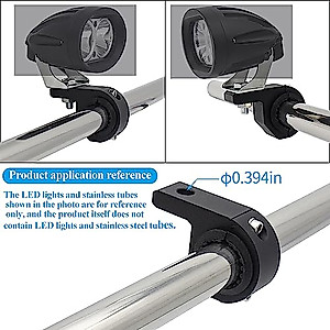 Motorcycle Aluminum Mounting Bracket Kit Tube Clamp 4Pcs 0.75" 1" 1.25" Bullbar Roof Rack Roll Cage Horizontal Bar Clamp Mounting Kit fit for Trucks Car ATV Motorcycle Truck