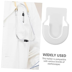 TOPPERFUN Stethoscope Hanging Buckle Replacement Stethoscope Buckle Clip Stethoscope Holder Stethoscope Clip Holder Stethoscope Holders Stethoscope Hook Buckle Sturdy Stethoscope Clip White