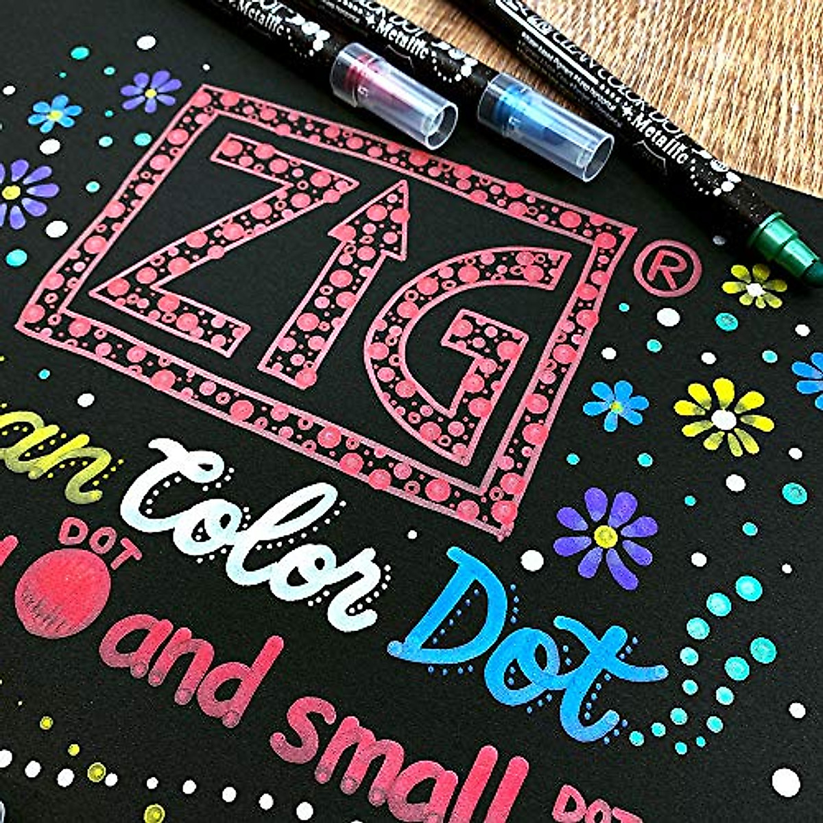 Kuretake TC-8100/6V ZIG Clean Color Dot Metallic 6 Colors